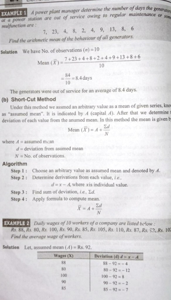 Unit -2: Measure of Central tendency – B.C.A study